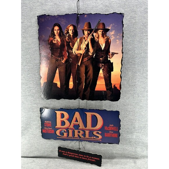 Art | Bad Girls Vintage 1994 Cardboard Double Side Movie Ad Poster Lp ...